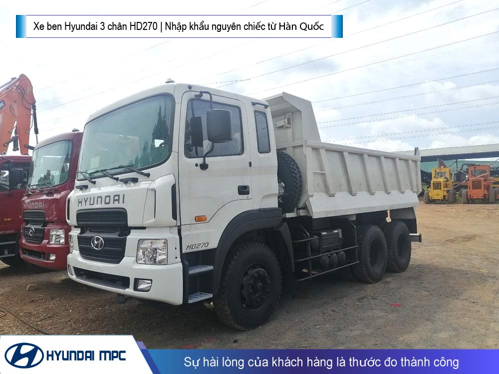 Giá bán xe ben Hyundai HD270 15 tấn 3 chân nhập khẩu Hàn Quốc
