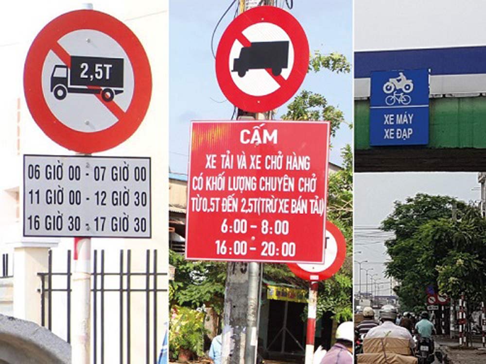 Ý nghĩa biển cấm tải trọng và tổng tải trọng